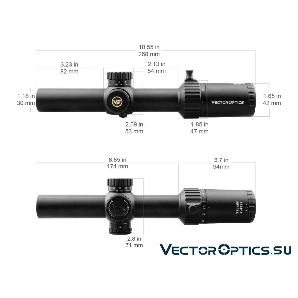 Оптический прицел Vector Optics Taurus 1-6x24 FFP кольца 30 мм ? купить ...