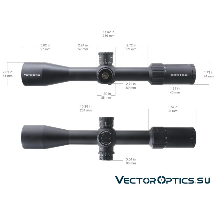 Оптический прицел Vector Optics Taurus 4-16x44 SFP кольца 30 мм ...